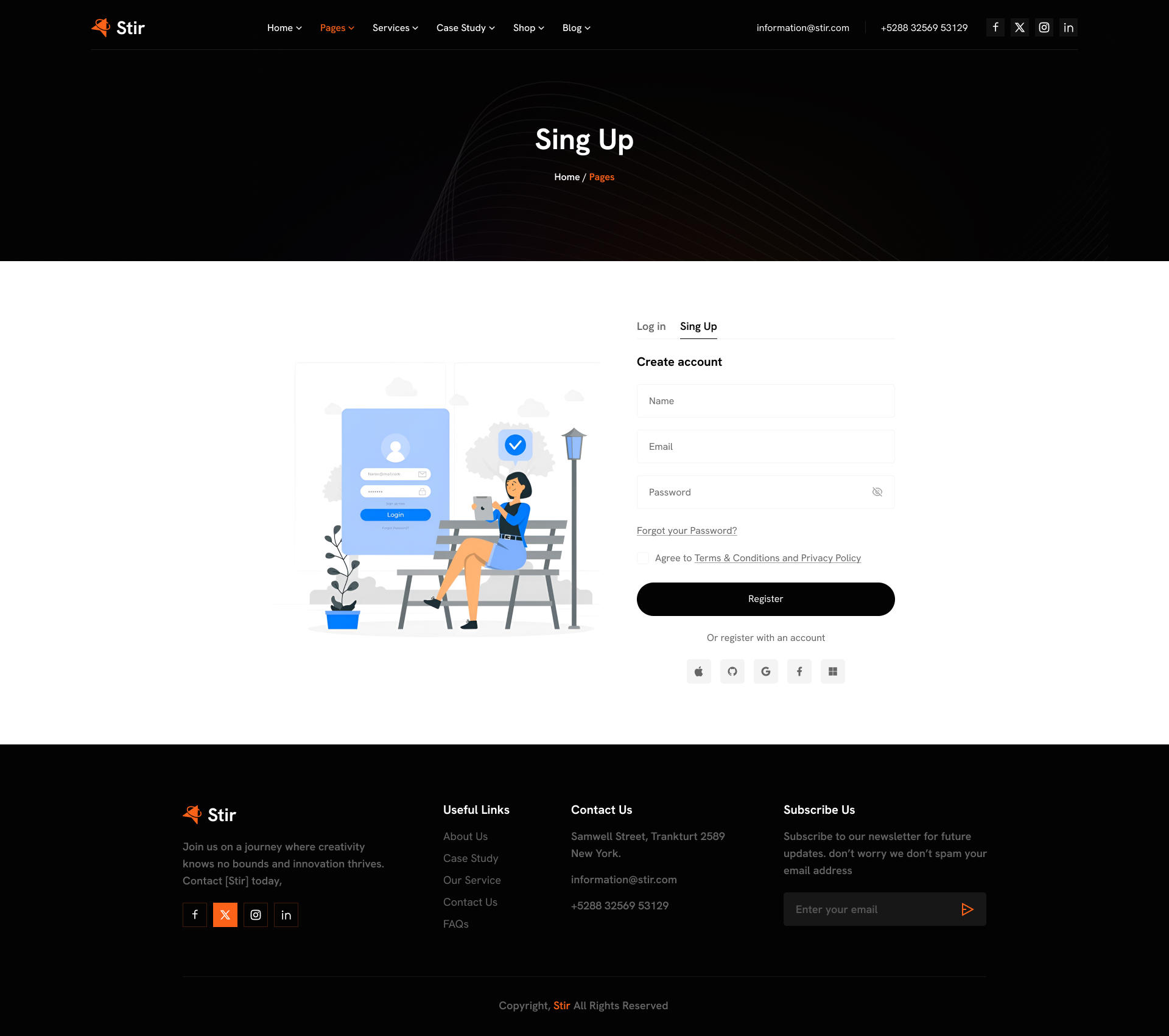 Stir - Multipurpose Agency Figma Template by designxhut | ThemeForest